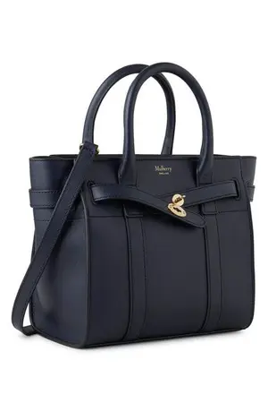 Mulberry Mini Zipped Bayswater Leather Satchel - Night Sky