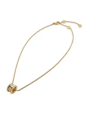 BVLGARI B. Zero1 18k & 0.41 Tcw Diamond Pendant Necklace - Yellow Gold