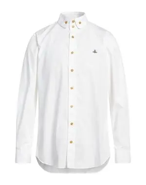 VIVIENNE WESTWOOD Man Shirt Light Grey Size 44 Cotton White