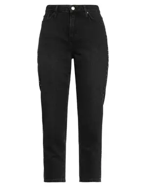 Armani Exchange Embellished High Waisted Baggy Jeans