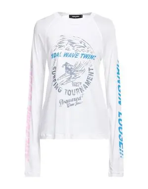 Dsquared2 Printed Long Sleeve T-shirt - Off White