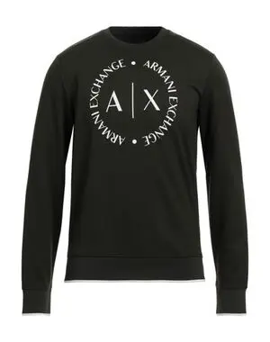 Armani Exchange Sweatshirt In Polyester, Viscose And Elastane Green