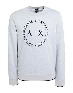 Armani Exchange Sweatshirt In Polyester, Viscose, And Elastane Light Grey