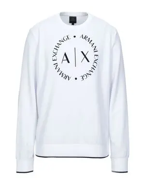 Armani Exchange Sweatshirt In Polyester, Viscose And Elastane - White