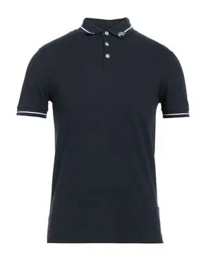 Armani Exchange Man Polo Shirt White Size M Cotton Blue