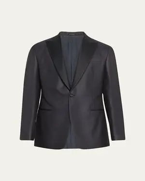 Giorgio Armani Textured Dinner Jacket - Bright Blue