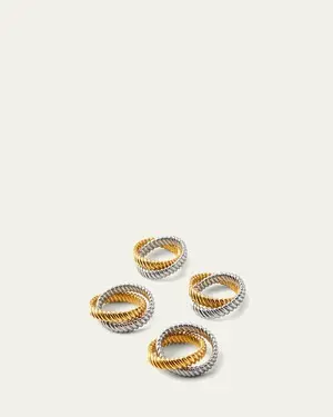L'Objet Deco Twist Napkin Rings Jewels, Set Of 4