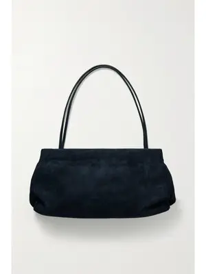 THE ROW Abby Suede Shoulder Bag - Blue