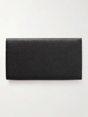 Smythson Marshall Textured-leather Travel Wallet - Black