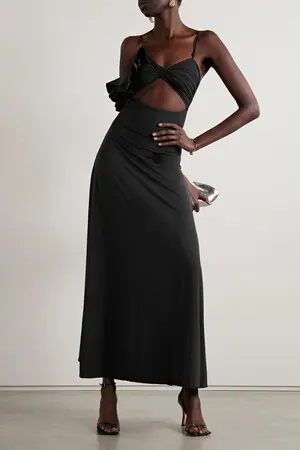 MAYGEL CORONEL Net Sustain Cavalieri Maxi Dress