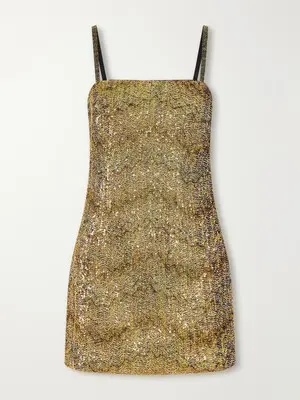 Missoni Striped Metallic Crochet-knit Mini Dress - Multi