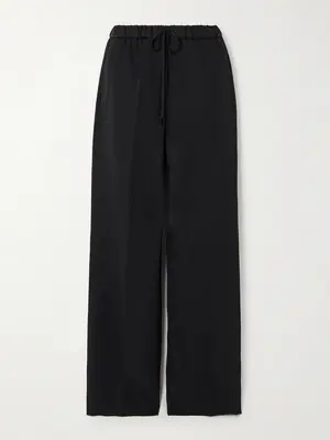 JIL SANDER Wool-gabardine Straight-leg Trousers - Black