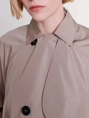 Maje Contrast Trench Coat