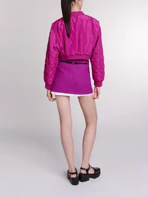 Maje Quilted Bomber Jacket