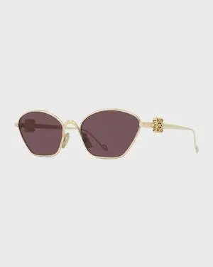 Loewe Loewe Anagram Metal Cat-Eye Sunglasses Sengld/viol
