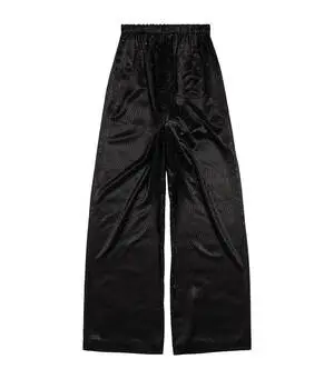 Balenciaga Embellished Pyjama Trousers - Purple