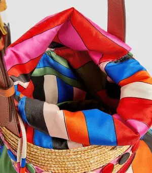 Emilio Pucci Satin-trim Pucinella Bucket Bag