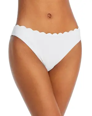 Ramy Brook Amani Scalloped Bikini Bottom White