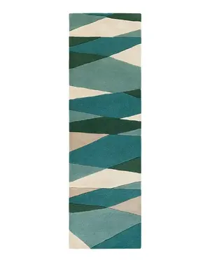 LIVABLISS Forum Fm-7204 Runner Area Rug, 3' X 12 - Sea Foam