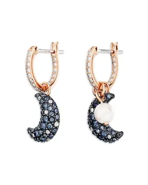 SWAROVSKI Sublima Pave Crescent Drop Earrings