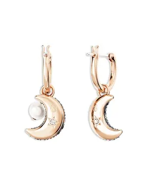 SWAROVSKI Sublima Pave Crescent Drop Earrings
