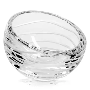 VISTA ALEGRE Medusa Round Lines Votive Candle Holder - Clear