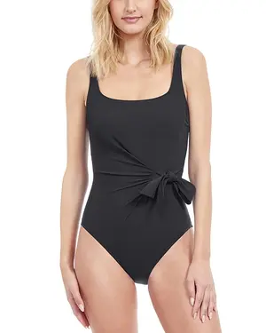 GOTTEX Luna Square Neck One Piece Swimsuit - Black