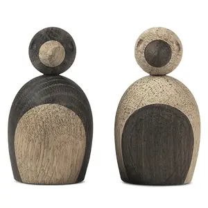 KAY BOJESEN Oak Sparrows, Set Of 2 - Brown