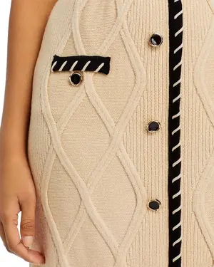Misook Textural Knit A-line Skirt