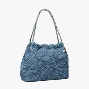 Tory Burch Fleming Soft Hobo Bag - Denim