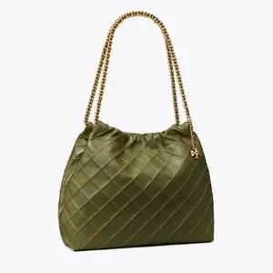 Tory Burch Fleming Soft Hobo Bag Dark Olive
