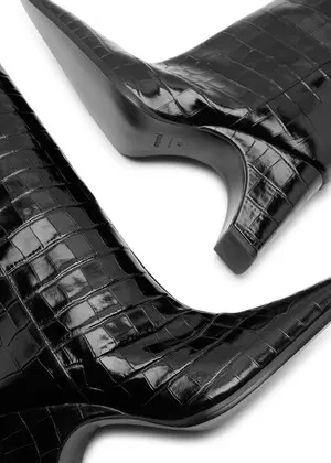 Coperni Croco Bridge 85 Leather Mid-calf Cowboy Boots