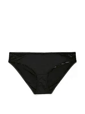 Victoria's Secret Adore Me Lugo Bikini Panty With Lace Trim - Black