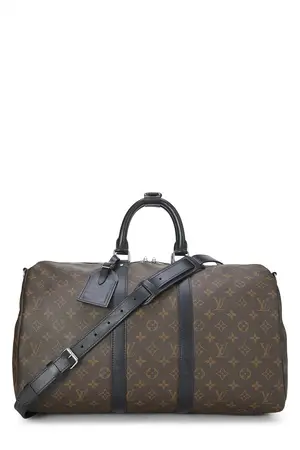 LOUIS VUITTON Monogram Macassar Keepall Bandouliere 45 - Brown