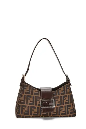 Fendi Zucca Canvas Shoulder Bag - Brown