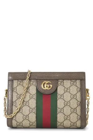Gucci Original Gg Supreme Canvas Ophidia Shoulder Bag - Brown