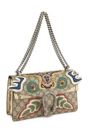 Gucci Embroidered Dionysus Shoulder Bag - Brown
