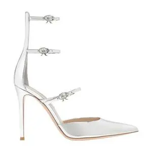 GIANVITO ROSSI Ribbon Club D'Orsay Pumps - Silver