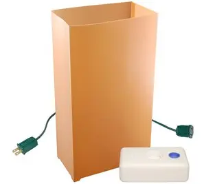 LUMABASE Set Of 10 Tan Electric Luminarias With S - One-color