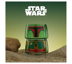 JOYJOLT Star Wars Stackable Boba Fett Stackable Glasses 8 Oz - One-color