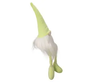 NORTHLIGHT Lime Green And White Sitting Spring Nome Figure
