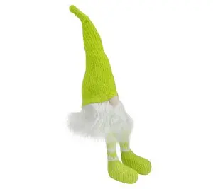 NORTHLIGHT Lime Green And White Sitting Spring Nome Figure