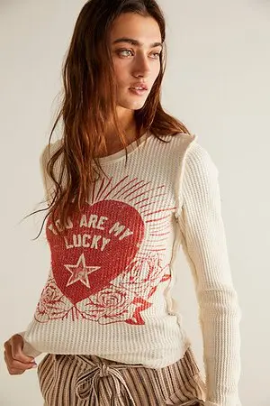 Free People We The Free Lucky Locket Tee Ivory