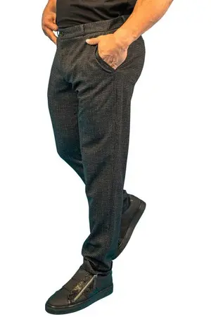 MACEOO Squared Stretch Flat Front Trousers
