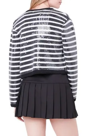 English Factory Sequin Stripe Cardigan