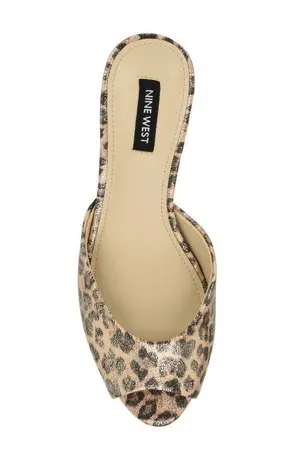 Nine West Luvlie Kitten Heel Slide Sandal - Gold
