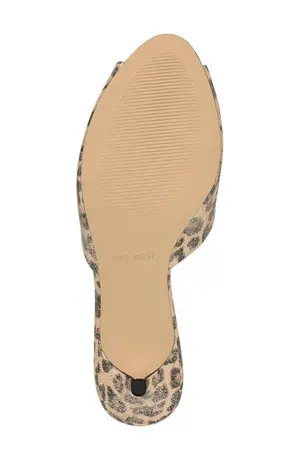 Nine West Luvlie Kitten Heel Slide Sandal - Gold