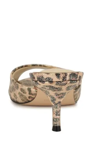 Nine West Luvlie Kitten Heel Slide Sandal - Gold