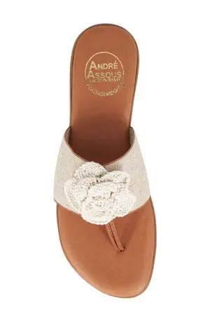 Andre Assous Nara Sandal - Beige Linen