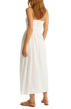 SEA LEVEL Heatwave Strapless Cotton Cover-up Dress